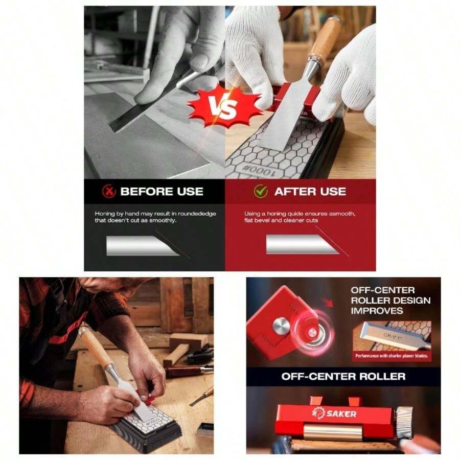 Honing Guide With Whetstone Red Off - Center Upgraded Knife Sharpening ...