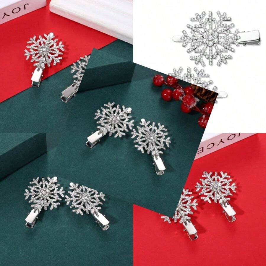 Festive Hair Clips for Women and Girls with Reindeer Crown Design ...