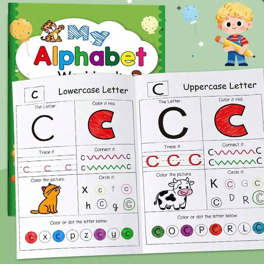 48 Pages English Alphabet & Word Practice Workbook, ABC/ABCDE Basic ...