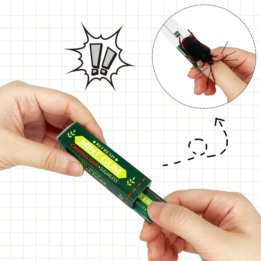 5pcs/10pcs-Simulated Cockroach Chewing Gum Creative Prank Toy ...