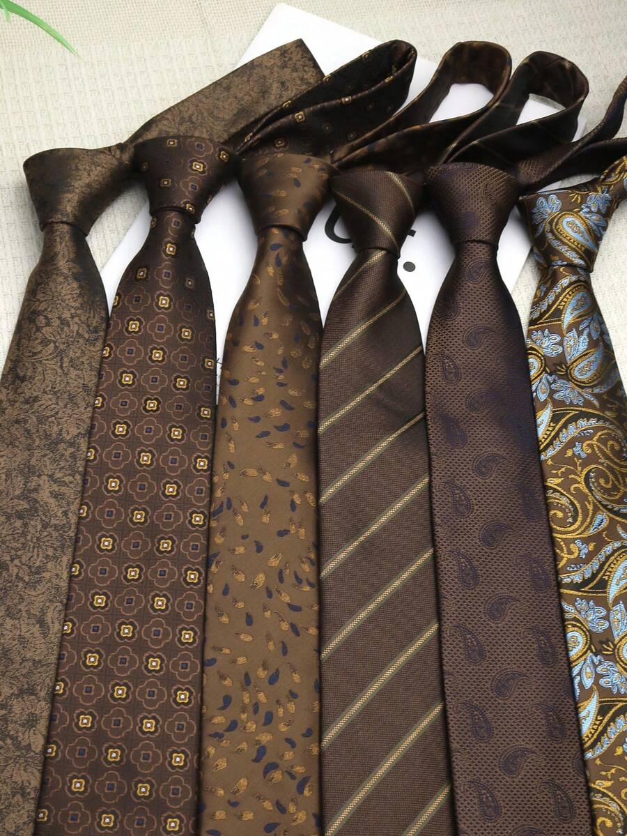 1pc Paisley Pattern Handmade Unisex Necktie, Suitable For Casual, Daily ...