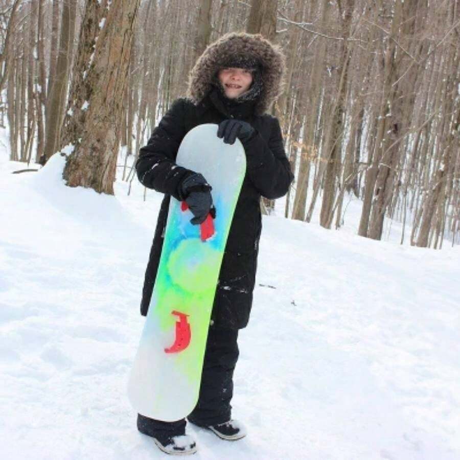 ESP 107 Day Glow Suprahero Snowboard Starter Board With Adjustable Wrap ...