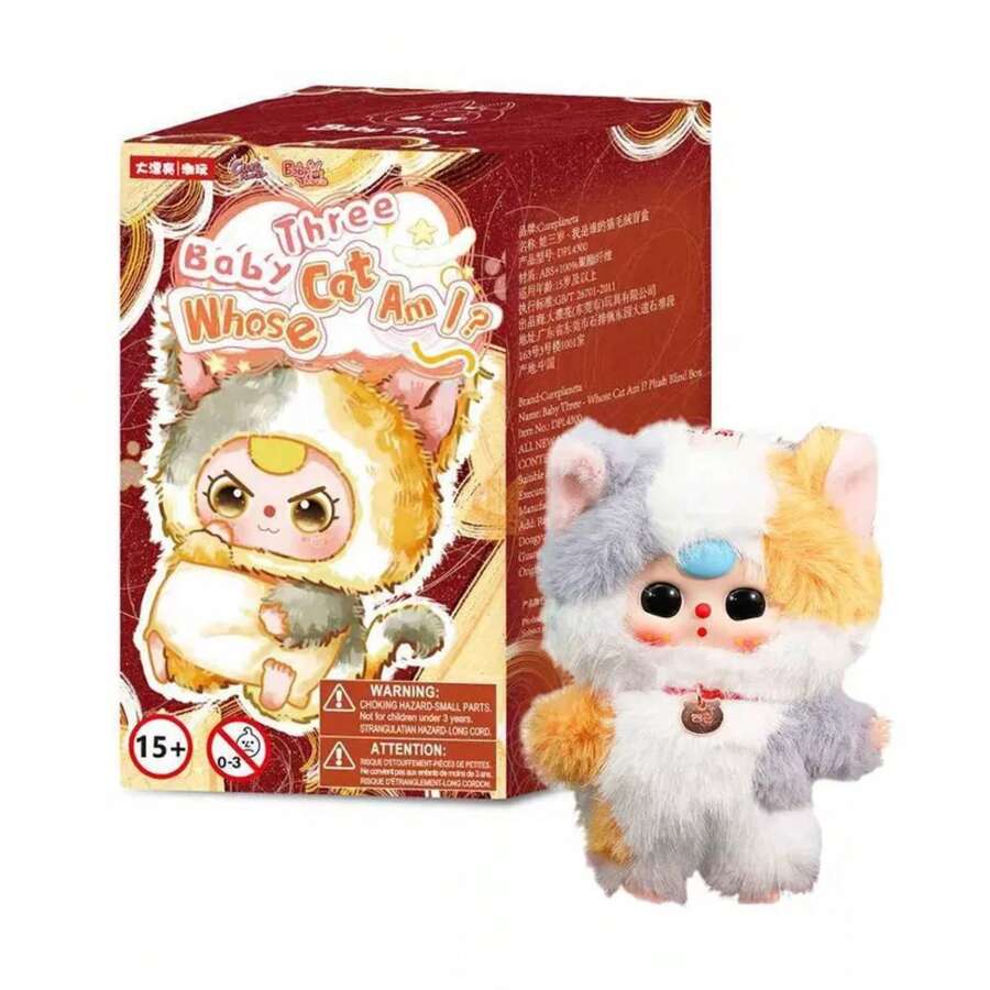 2025 ENT Baby Three Whose Cat Am I Plush Blind Box PDQ | SHEIN UK