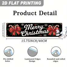 2D Flat Single Piece Merry Christmas Sign, Holiday Decoration, Vintage ...