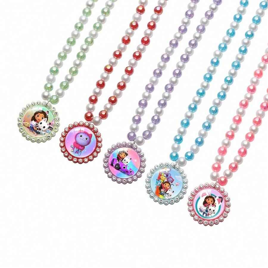 1set/2pcs Gabi's Dollhouse Multicolored Bead Necklace Bracelets, Color ...