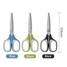 1pc Durable Black Blade Scissors, Rust-Resistant Non-Stick Coating ...