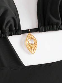 4pcs Sexy Solid Color Bikini Set With Sheer Cover-Up, Suitable For ...