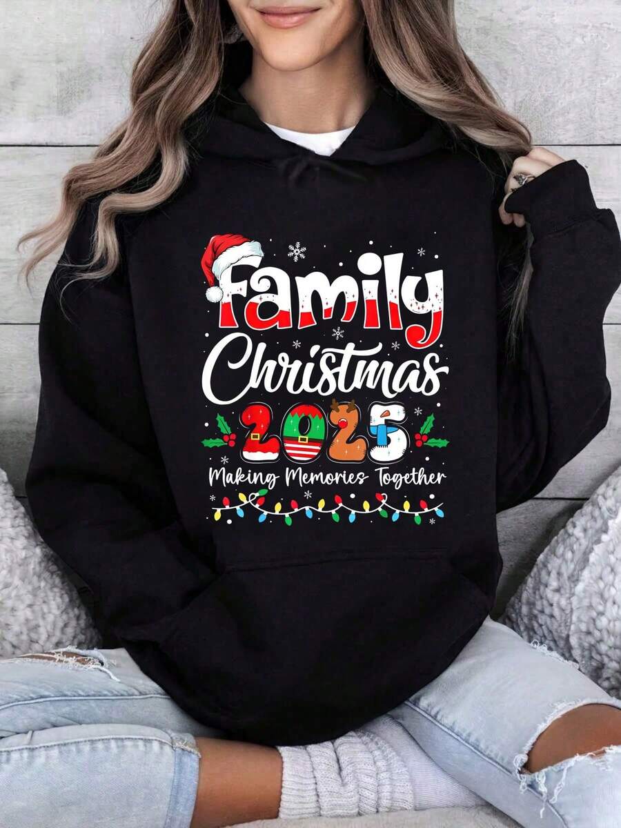 Conjunto a juego familiar de Navidad 2025 Sudadera con capucha de Santa ...