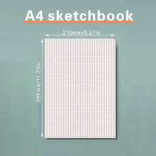 A4 Grid Notebook, Squared Sketchbook, Thick Dot Grid Paper, Graph Paper ...