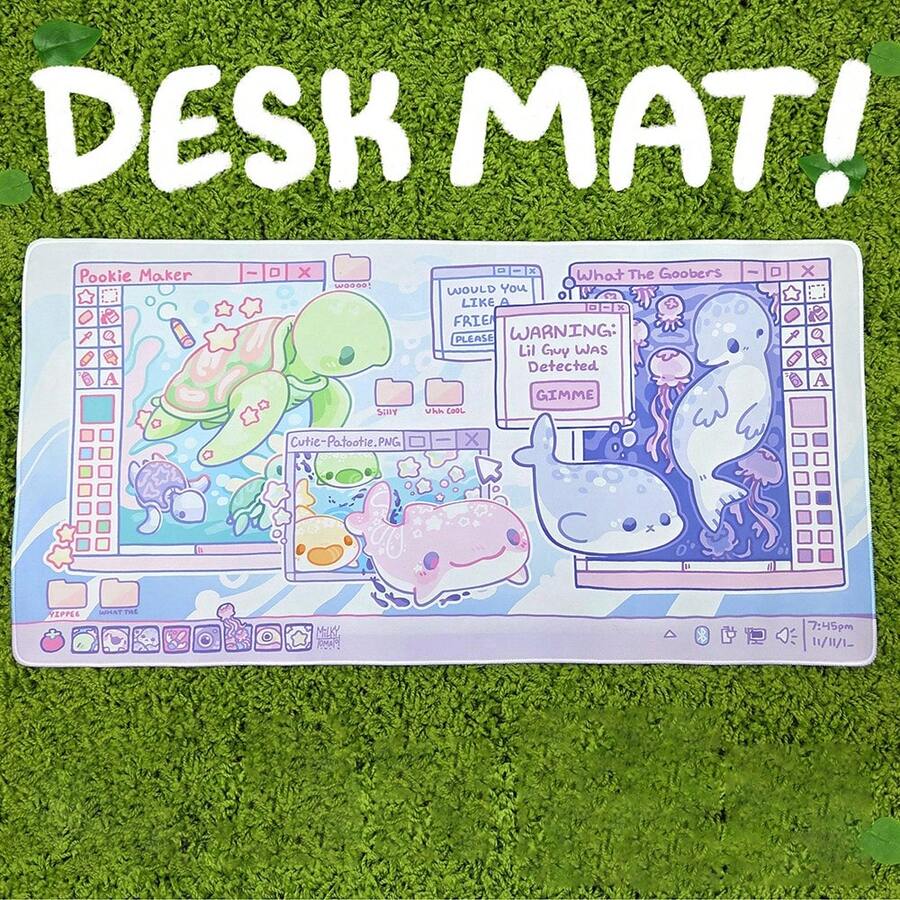 1PC Virtual Sea Pet Desk Mat Gaming Office Mousepad Desk Accessories ...