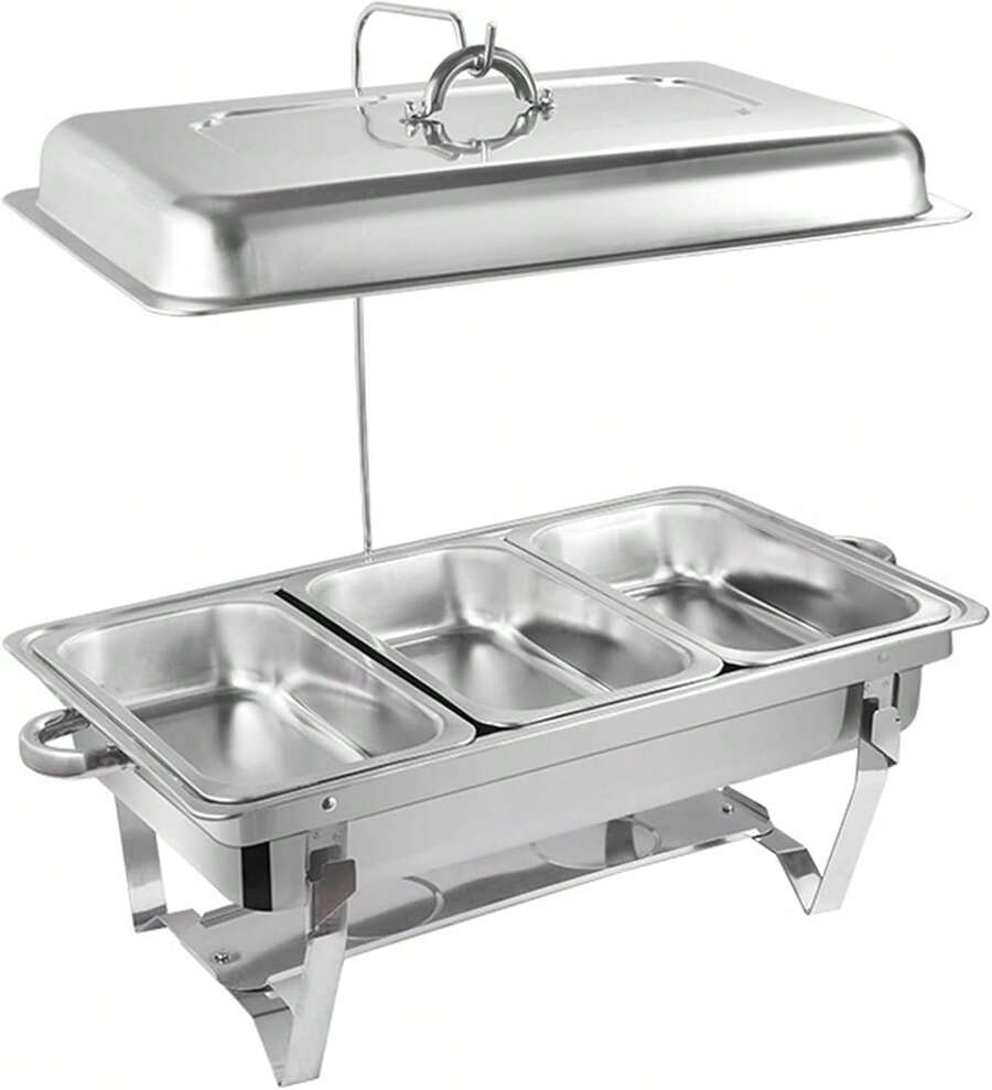 1 Packs 8 Quart Stainless Steel Catering Chafer And Buffet Warmer Set ...