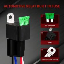 4-Pin/5-Pin 12V Fused Relay Switch Kit-30A Switch Harness Set-SPST ...