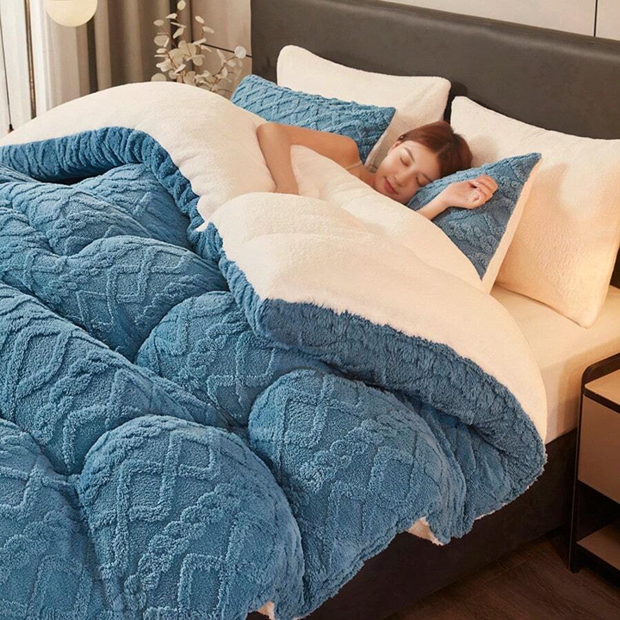 1pc Luxurious Taffeta Comforter Only, Soft Microfiber Down Alternative ...