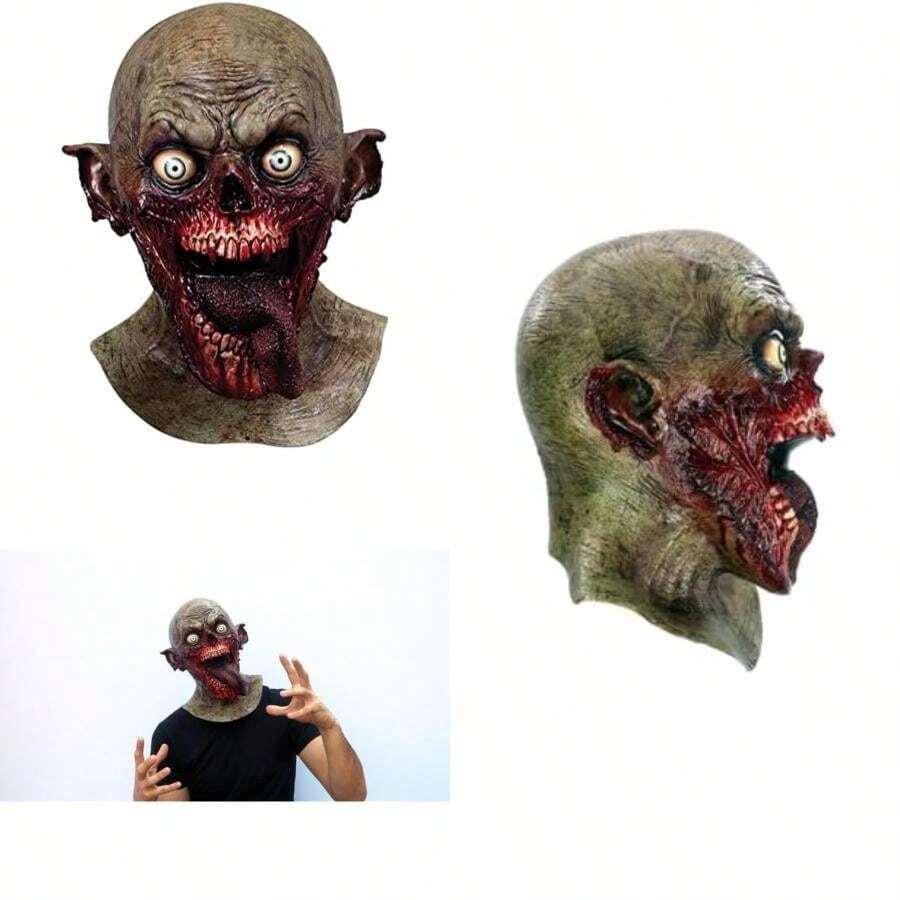 Tongue Slasher, Máscara de Zombie Sangriento de Miedo, Disfraz de ...