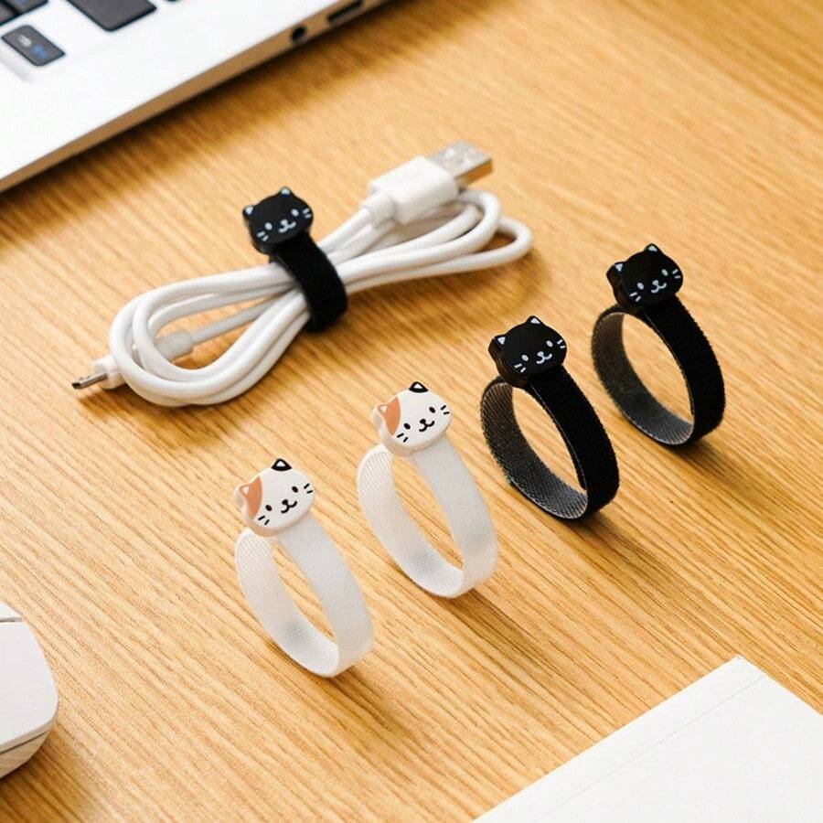 4pc Cable Tie Computer Cable Tie Wire Storage Holder Wire Manager Data ...