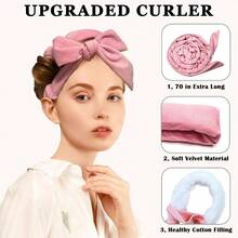No Heat Overnight Curls Headband To Sleep In, 70 Soft Ribbon Curl Wrap ...
