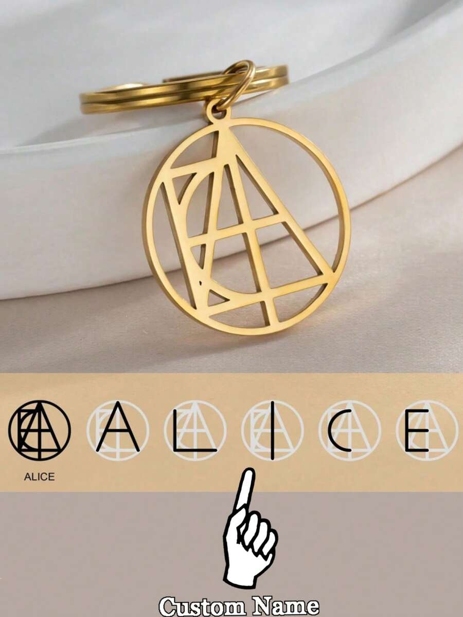 1 PC Personalized Name Keychain For Women - Elegant Cursive Engraved ...