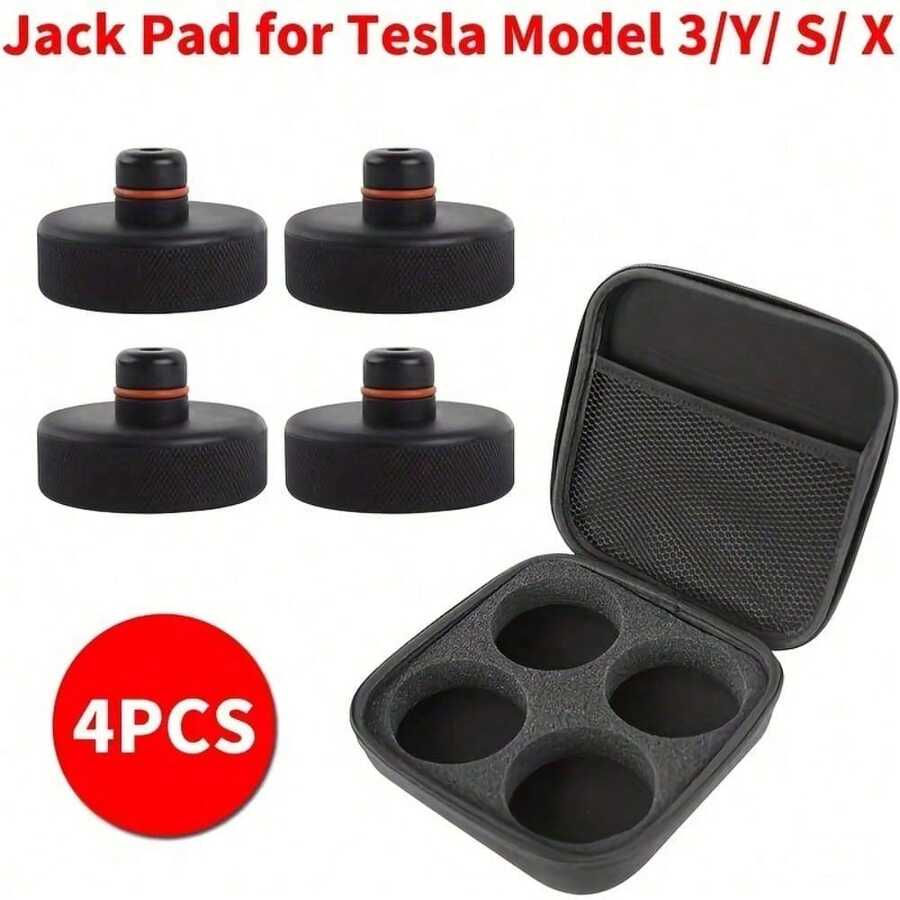 4Pcs Car Rubber Lifting Jack Pad Adapter Tool Chassis W/ Storage Case ...