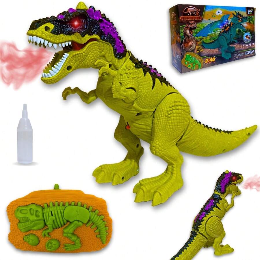 Dinossauro Solta Fumaça E Anda Com Controle Remoto Luz E Som | SHEIN Brasil