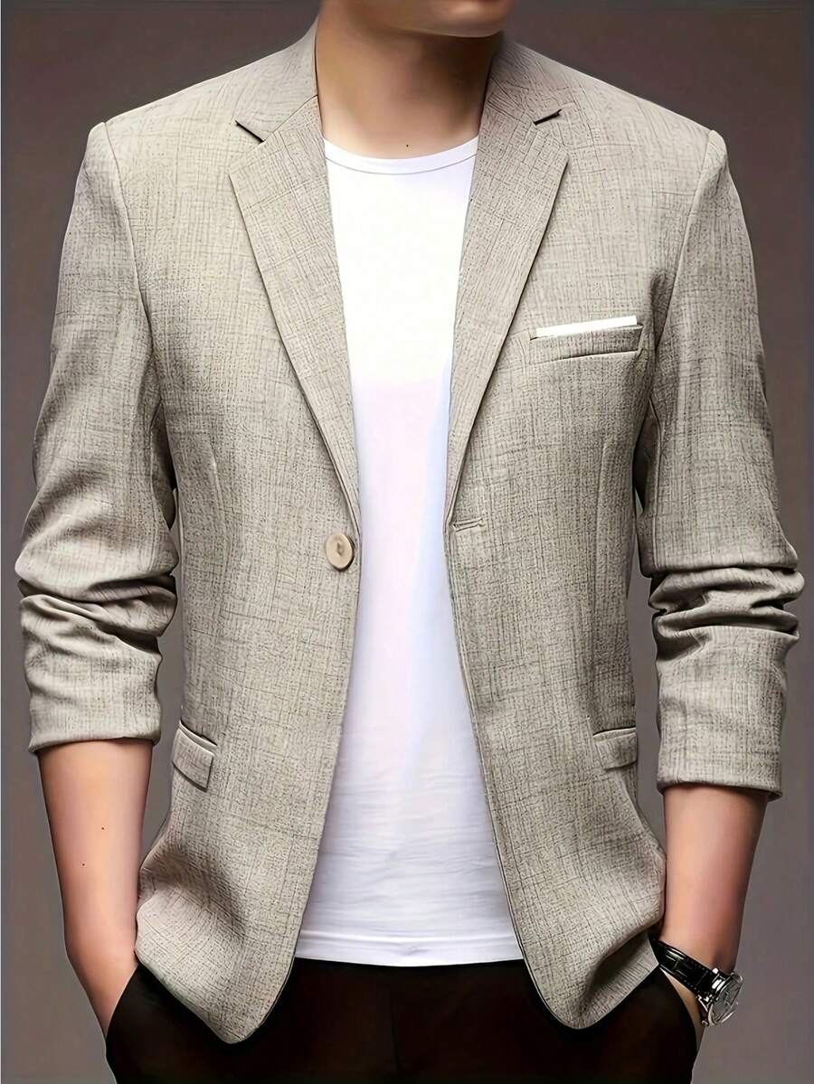 Men's One-Piece Casual Light Jacket Regular Suit Suit Men's Business ...