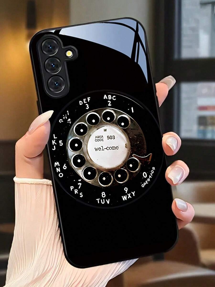 Vintage Rotary Phone Pattern Glass Phone Case. Suitable For IPhone 17 ...