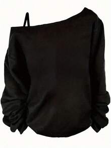 Delta Sigma Theta Off Shoulder Long Sleeve Top With Circular Emblem ...