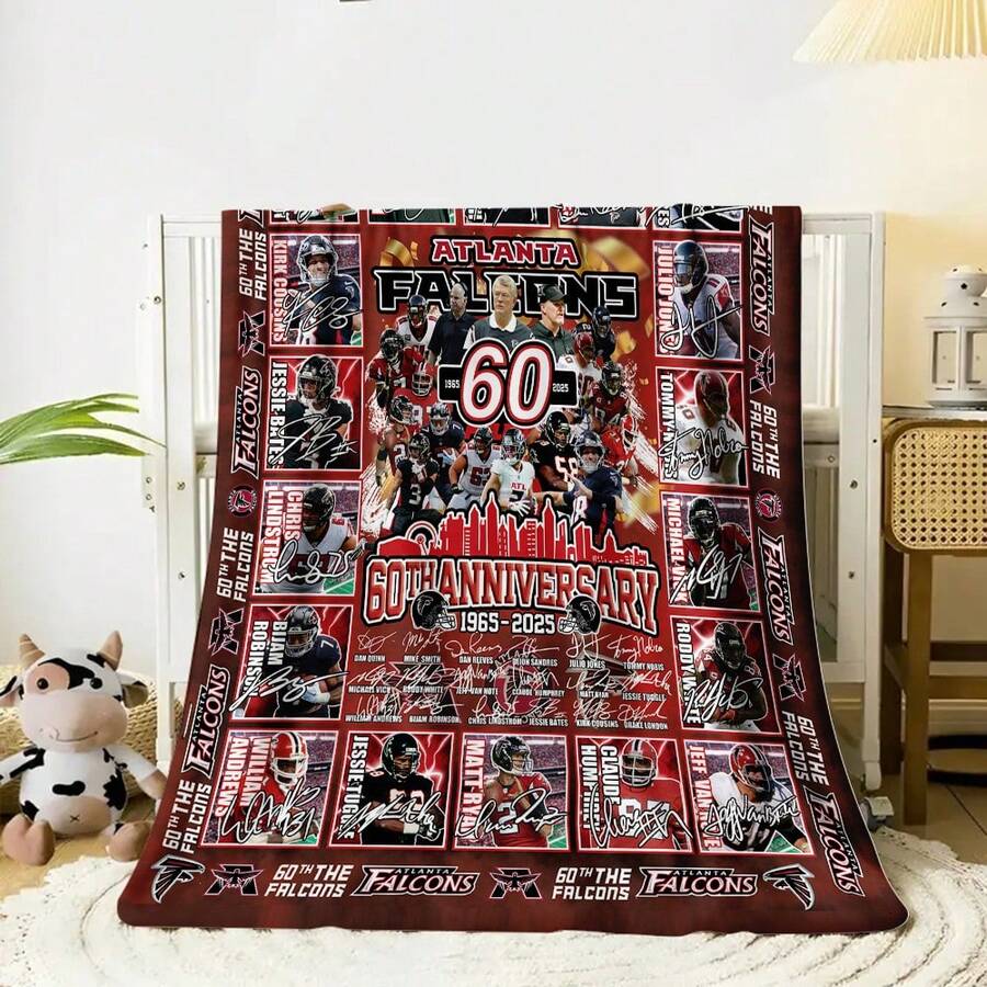 Heavy-Duty Ultra-Soft Plush Throw Blanket Showcasing A Historic Atlanta ...