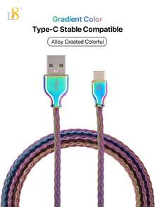 D8 USB A To USB Type C Cable 3A Quick Charge 3.0 Fast Charging Metal ...