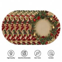 4-Piece Christmas Atmosphere Festive Merry Christmas Kitchen Dining ...