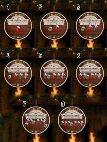 1PC Personalized Family Surname Christmas Stocking Ornaments Custom ...