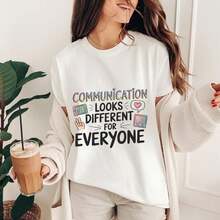 Communition Looks Different for Everyone Shirt, Speech Therapy T-Shirt ...