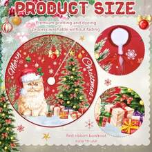 CZ Christmas Cat Tree Skirt 48 Inch Cat Christmas Tree Decorations Xmas ...