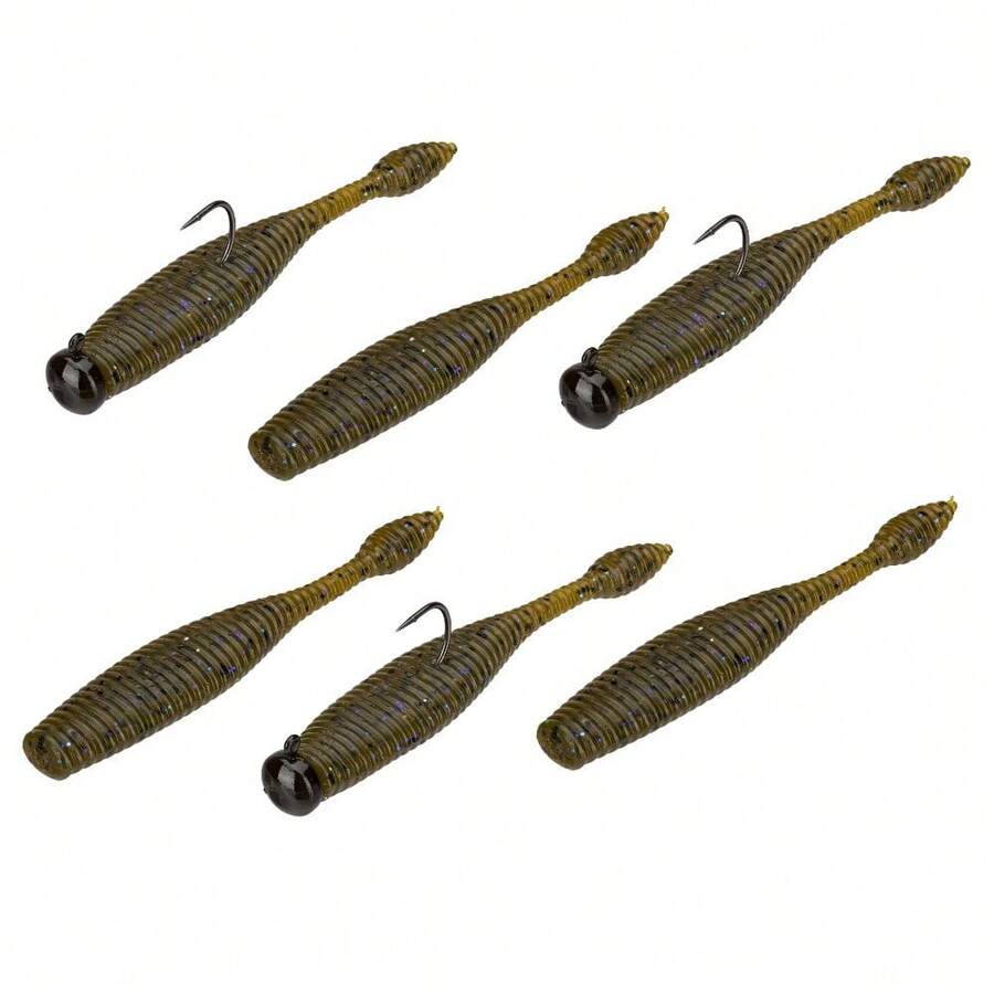 Dudley's Ned Rig Green Pumpkin Violet Finesse Worm Kit | SHEIN USA