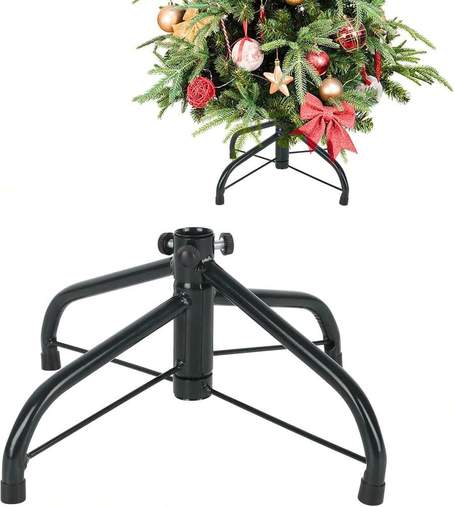 Metal Tree Stand, Universal Folding Xmas Tree Stand 11.8 Inch Tree ...