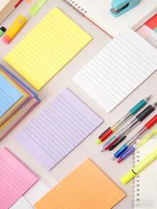 1pc Multi-Color 200 Sticky Notes Paper Portable Student Marker Writing ...