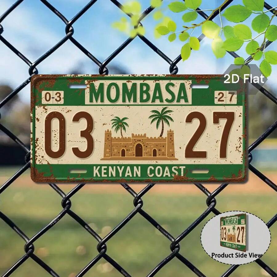CP,1PCVintage Kenya License Plate - Mombasa City And Kenya Coast ...