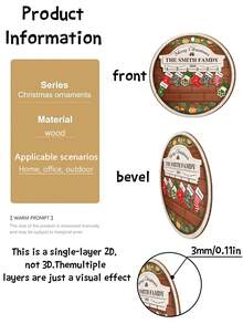 1PC Personalized Family Surname Christmas Stocking Ornaments Custom ...