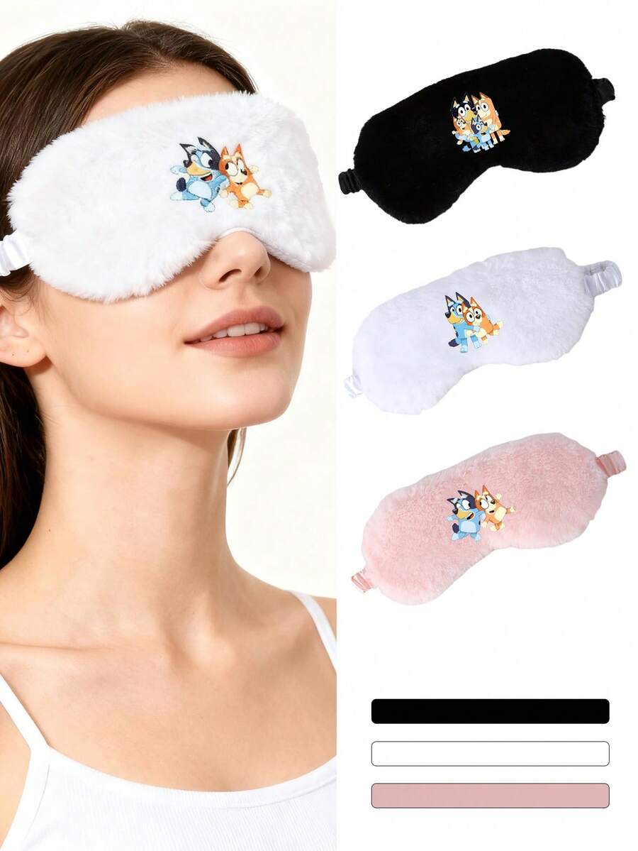 Bluey 1Pc Bluey Blue Dog Cartoon Blindfold Cute Furbelow Eye Mask Sleep ...