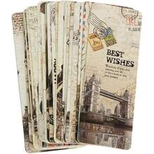 30 Pcs Vintage European Scenes Retro Old Travel Postcard Bookmarks Note ...
