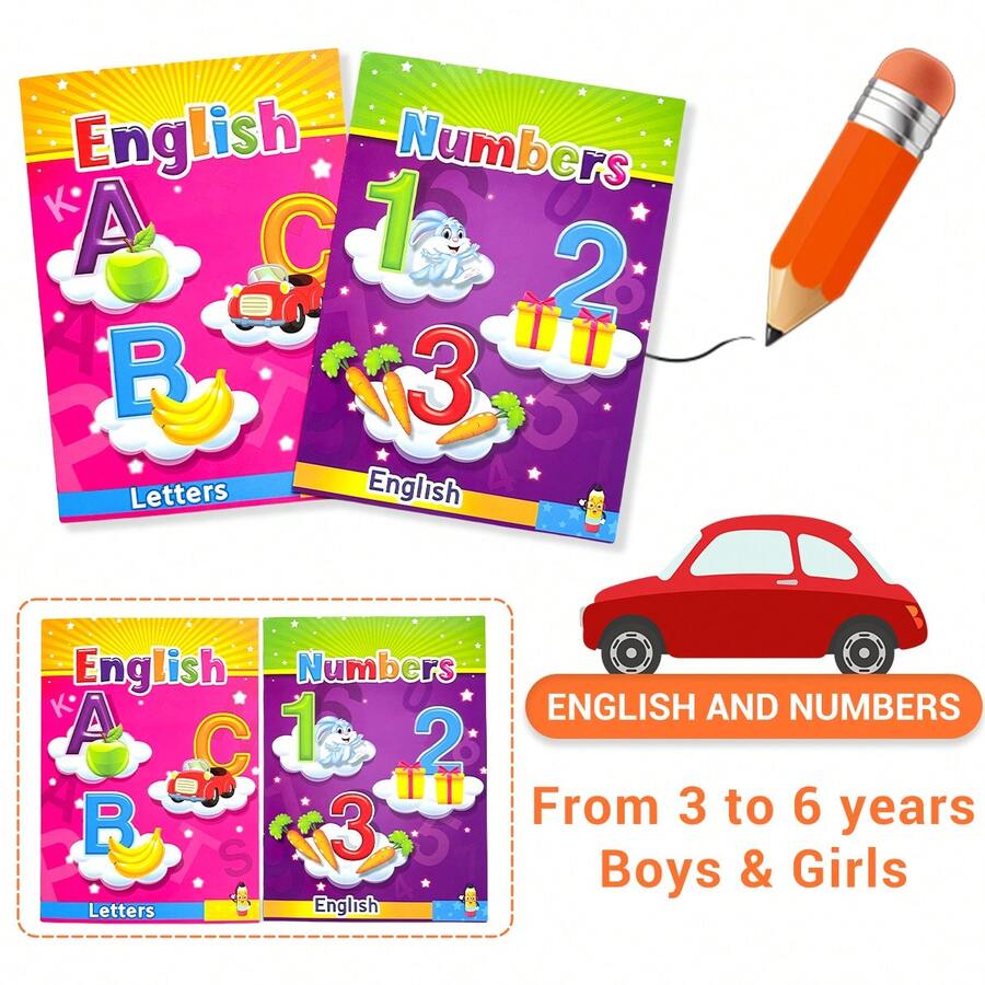 2 English Exercise Books, Font Learning Exercises, English Alphabet ...
