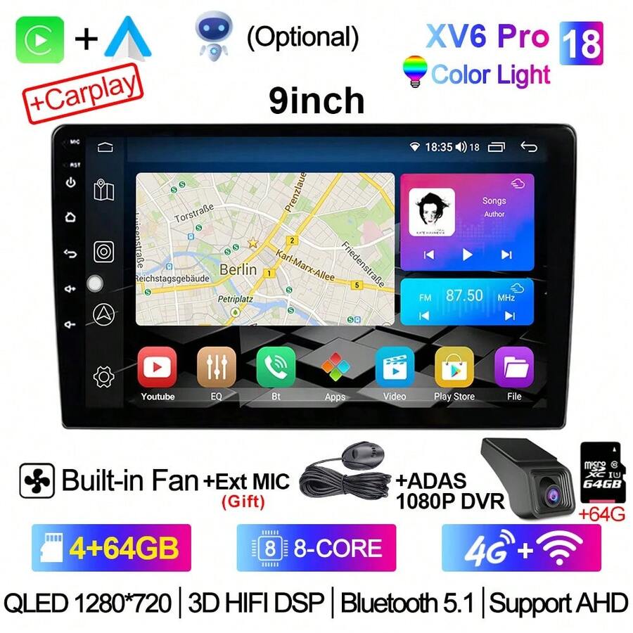 XIMA XV6Pro 8Core 5G WIFI Android auto 2 Din Radio Carplay gps Radio de ...