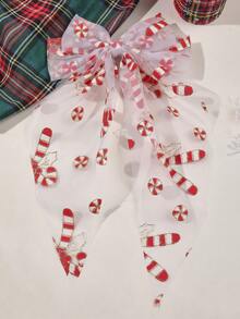 1 Stück Weihnachtsparty Zuckerstange mit goldfarbenem Rand, glitzerndem ...