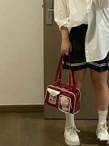 Japanese Style Fashion Minimalist School Girl JK Transparent Badge ...