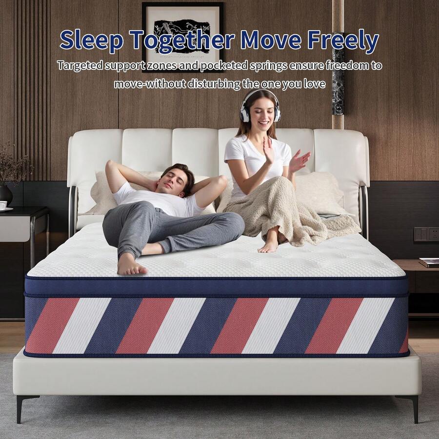 12"/14" Gel Memory Foam Hybrid Mattress In A Box - Cooling Bed With ...