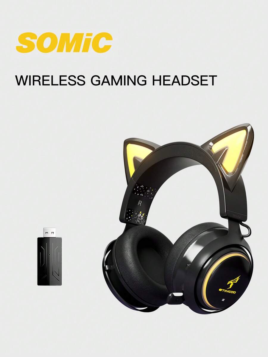 SOMIC Auriculares inalámbricos inmersivos para juegos GS510 ...