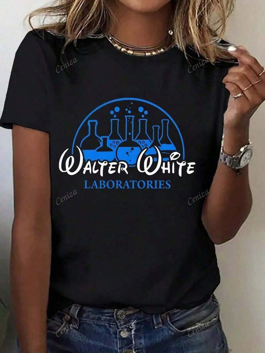 Playera negra estilo Breaking Bad diseño Walter White Laboratorios con ...
