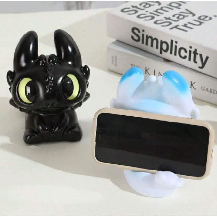 How to Train Your Dragon Kreative, süße schwarz-weiße Toothless DIY Handyhalterung, süße Cartoon ...