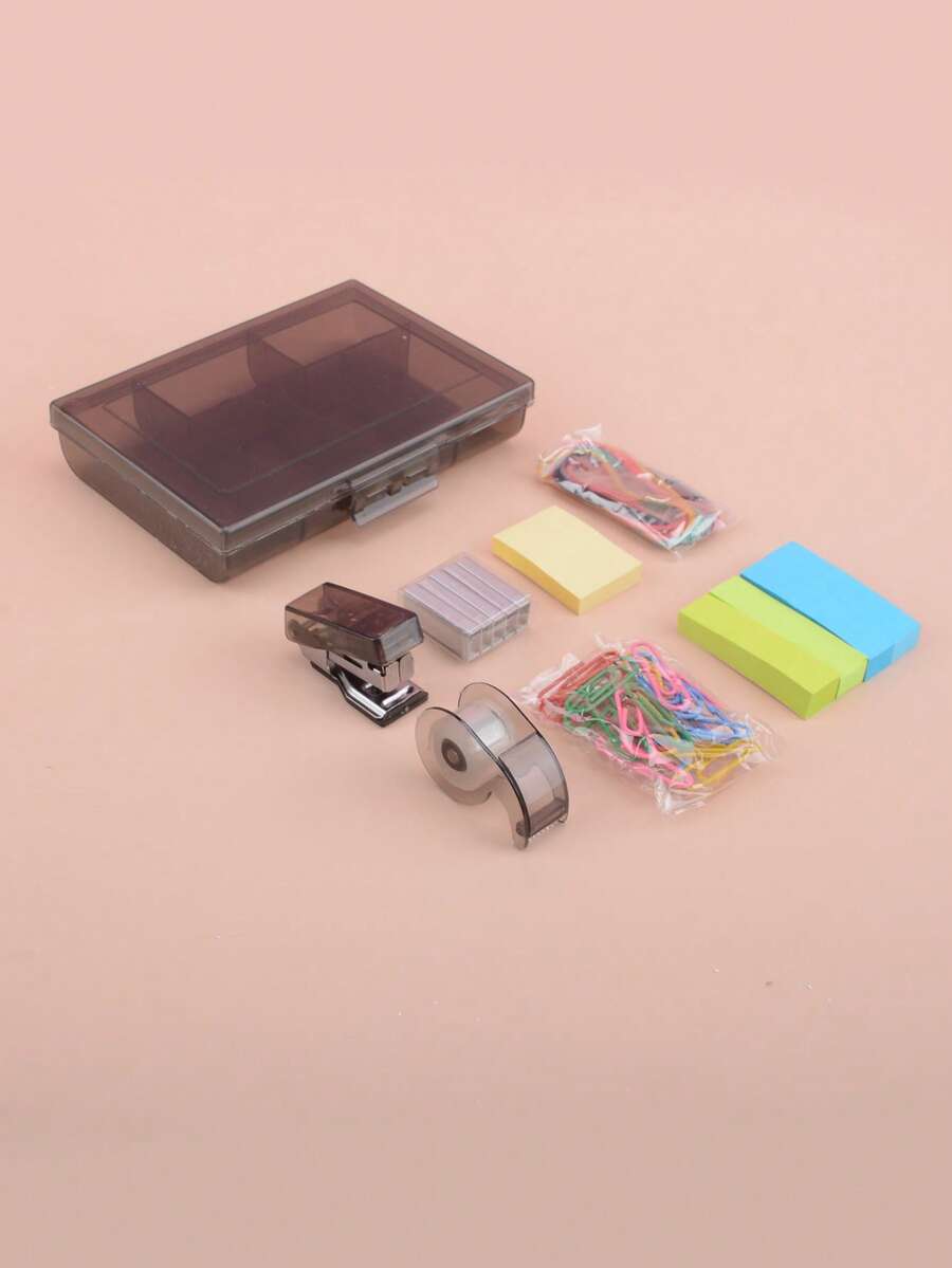 1 Set Stapler Set Mini Small Stapler Scissors Tape Paper Clips Sticky ...