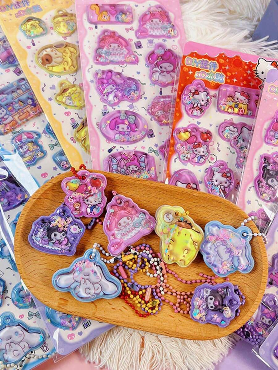 3D Cartoon 3D Shaking Water Sticker, Creative Decorative Sticker With ...