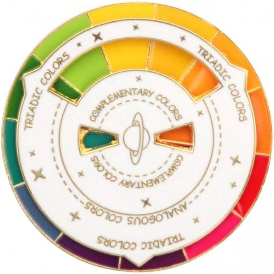 Color Wheel Enamel Pins - Spinning Color Wheel Lapel Pins - Aesthetic ...